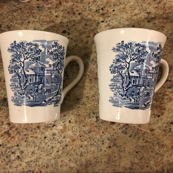 English Ironstone | Dining | 2vintage Blue English Ironstone Mugs ...